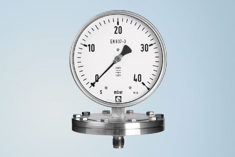 Diaphragm pressure gauge: Function of the diaphragm pressure gauge